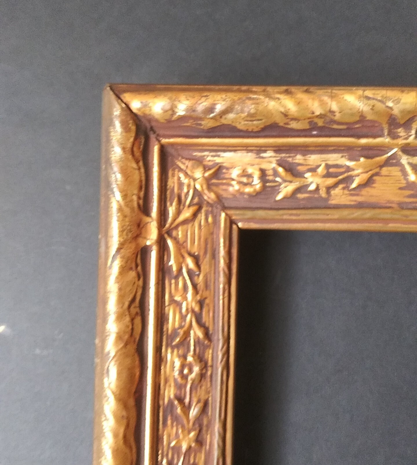 1960s Gold 20 X 24 Frame With Raised Floral and Foliate - Etsy