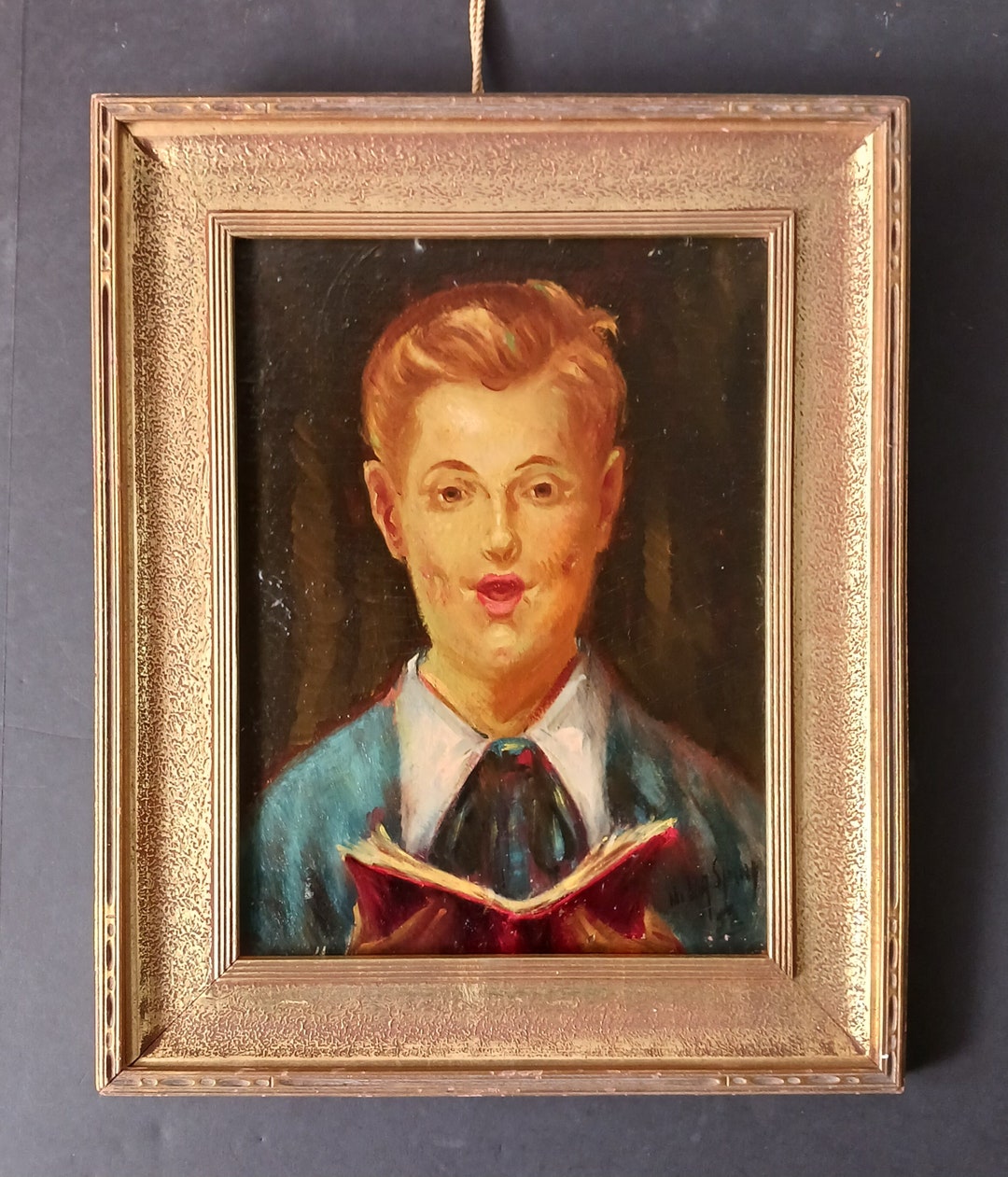 Nunzio La Spina, 1952 Listed Artist - the Choir Boy - Oil on Board - Etsy