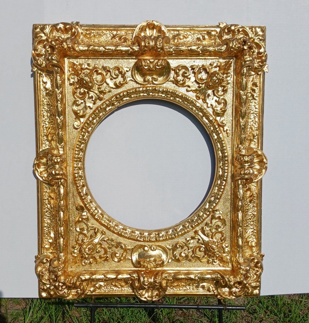 Antique Carved and Gilded "raphael" Frame 15 1/2" Diameter Opening - Etsy