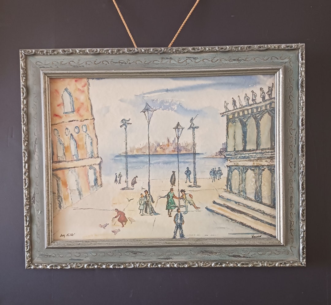 Betty Kathe -st. Mark's Square, Venice - 1950s Watercolor - Etsy