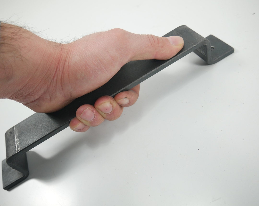 Metal Pull Handle Rustic Cabinet Steel Iron Drawer Handle Industrial ...