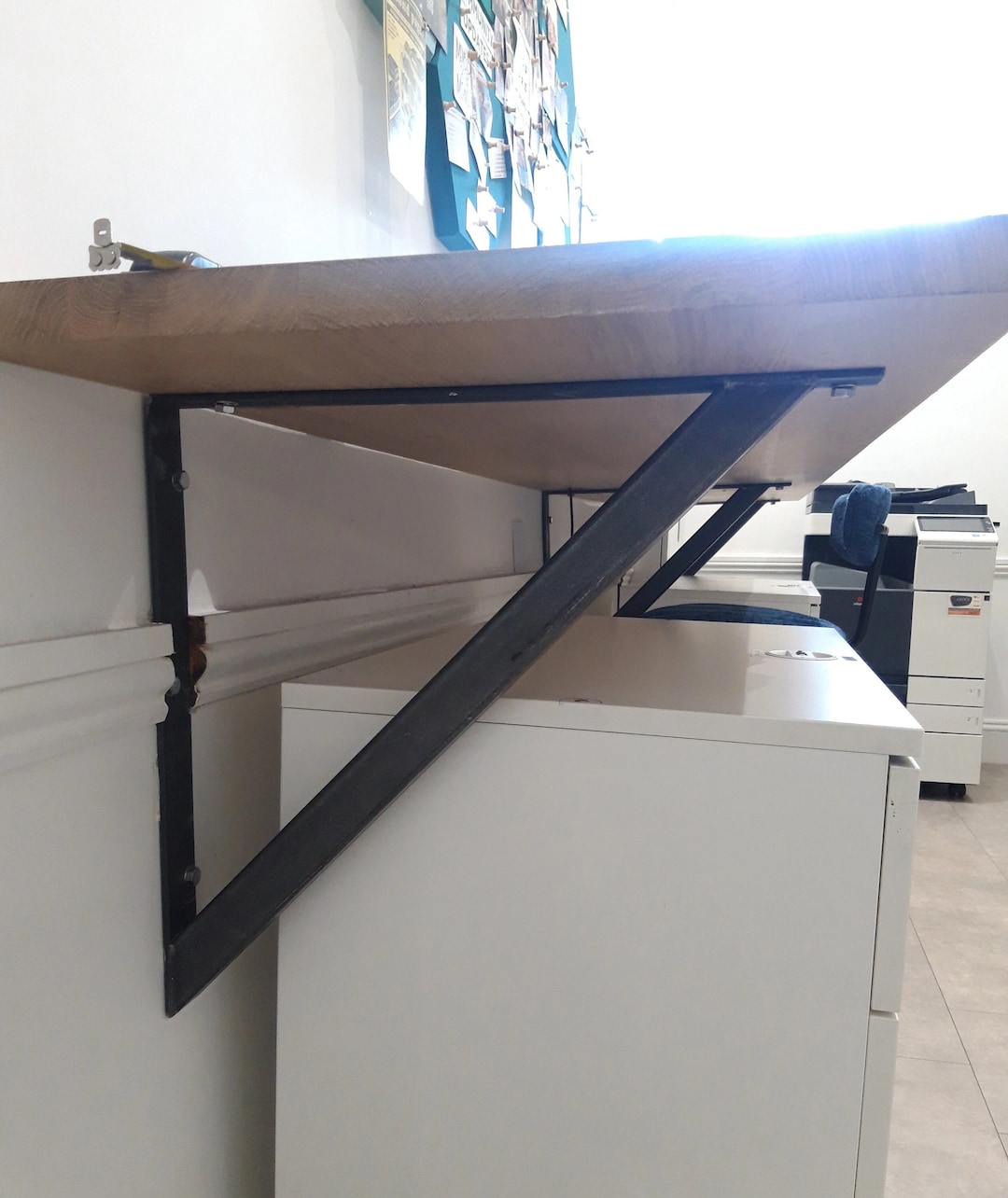 Heavy Duty Metal Bracket, Floating Desk Table, Shelf, Sink Wall Mounted ...