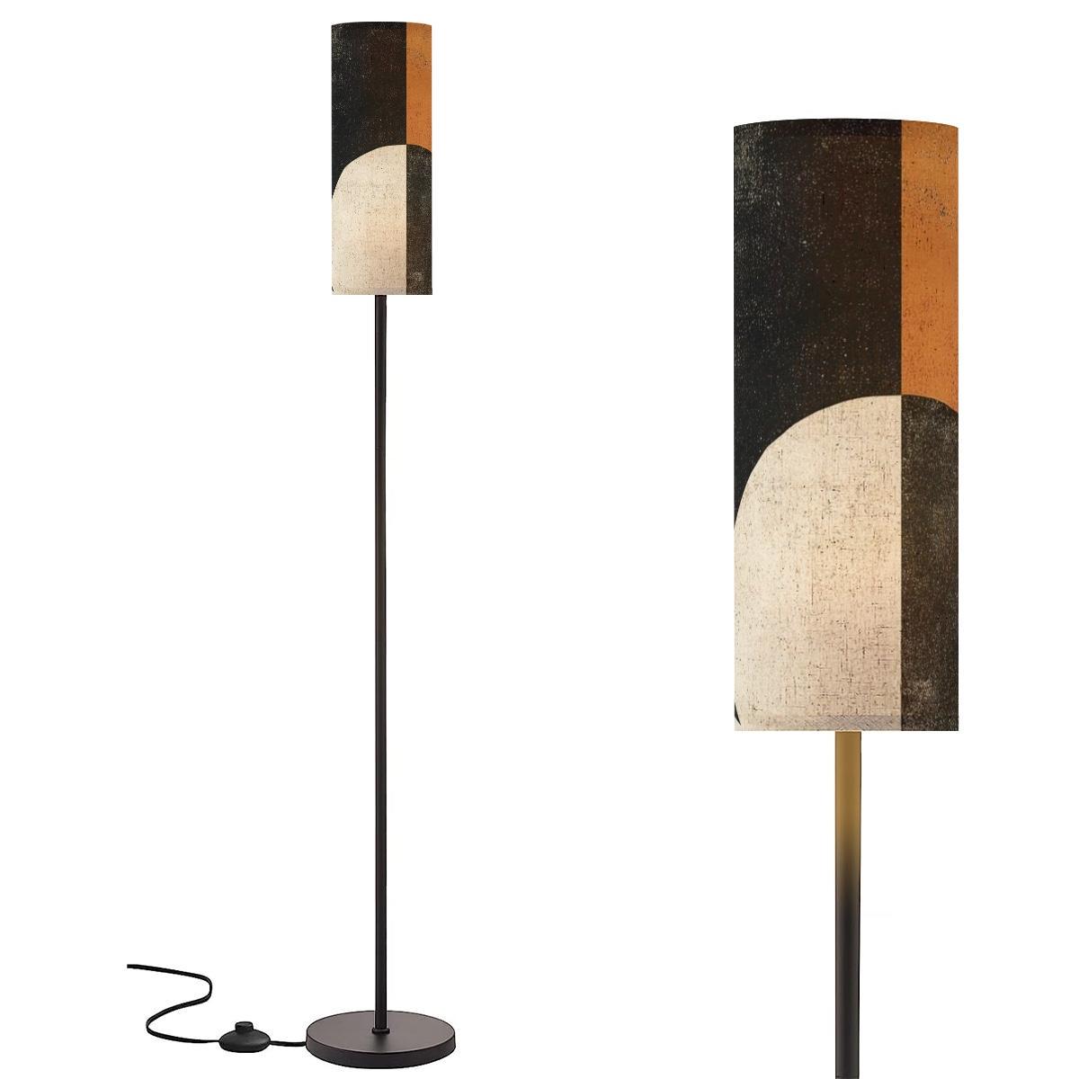 Mid Century Modern Floor Lamp, Abstract Standing Lamp, Custom Lampshade ...