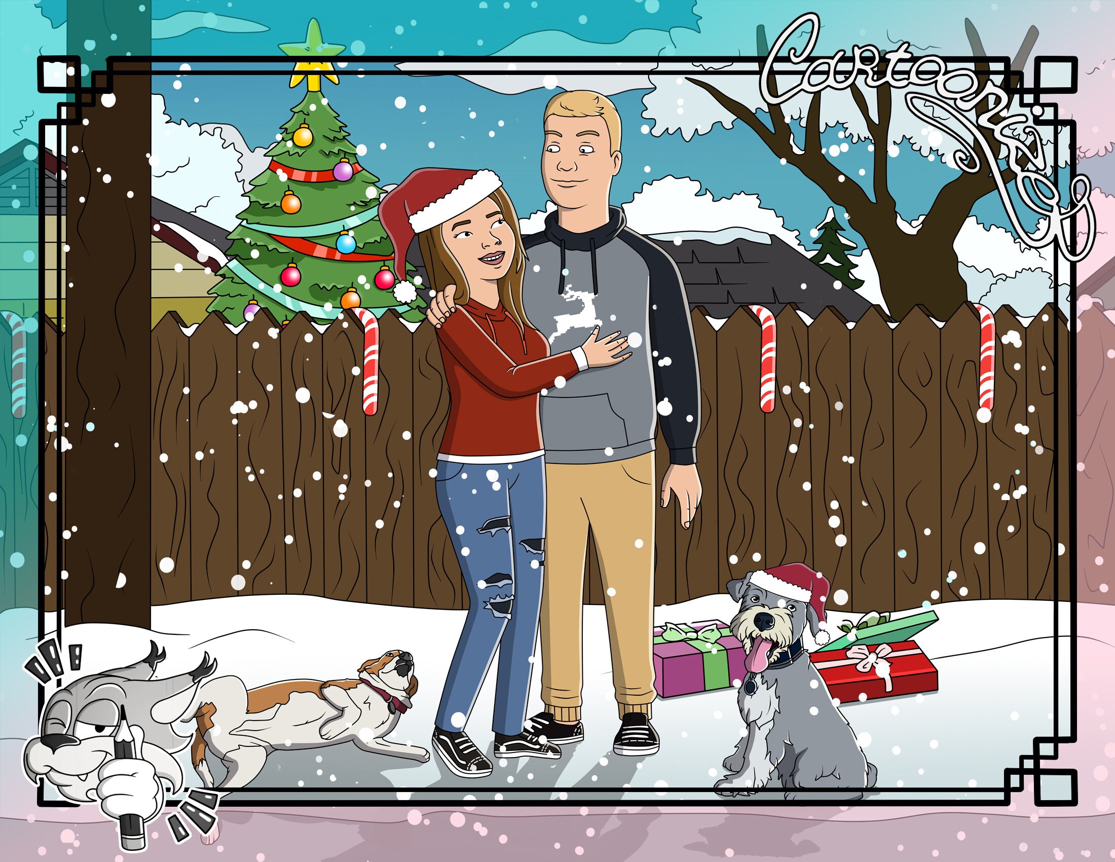 We Draw You in Your Favorite Animated TV Show Style Portrait | Etsy