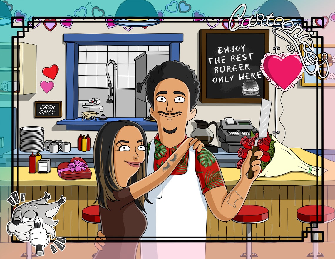 Cartoon Portrait Personalized Portrait Personalized Gift | Etsy