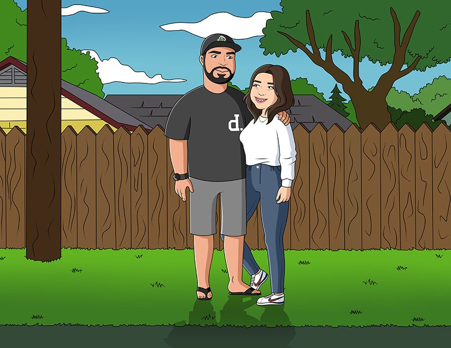 We Draw You in Your Favorite Animated TV Show Style Portrait | Etsy