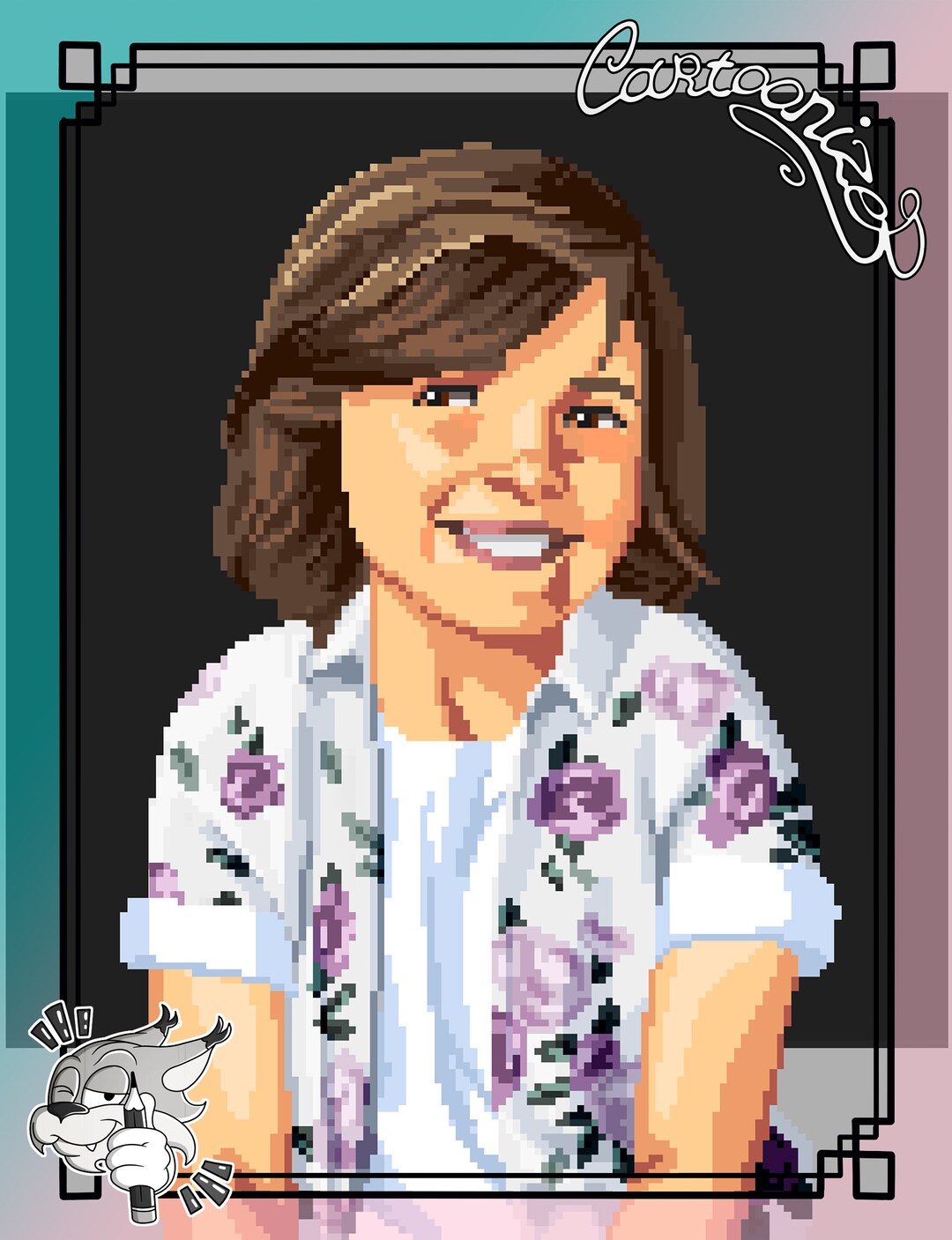 Portrait in Pixel Style, Retro Game Personalize Portrait, Custom ...