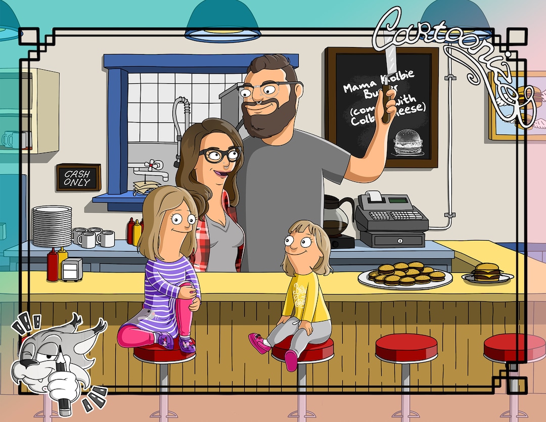 Cartoon Portrait Personalized Portrait, Personalized Gift, Cartoon ...