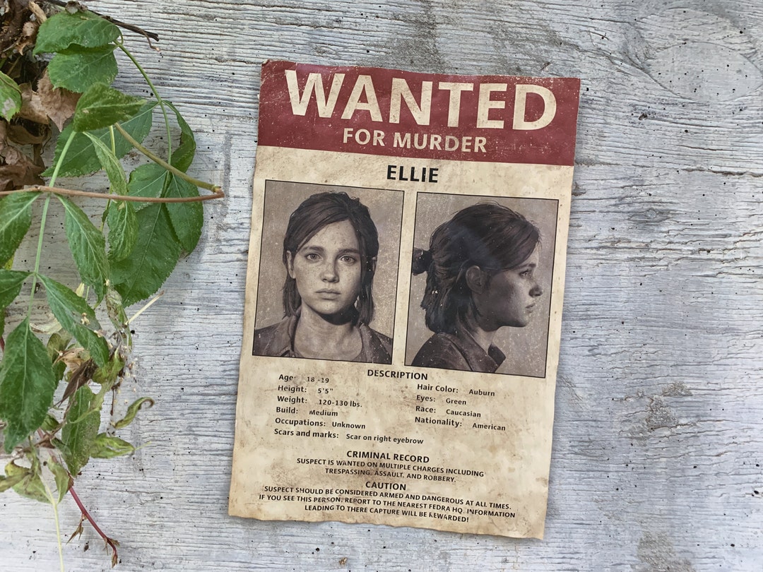 Ellie Part II Wanted Poster - Etsy