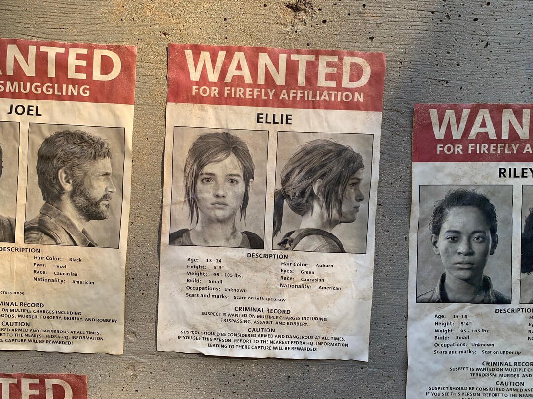 Ellie Part I Wanted Poster the Last of Us Part I - Etsy Australia
