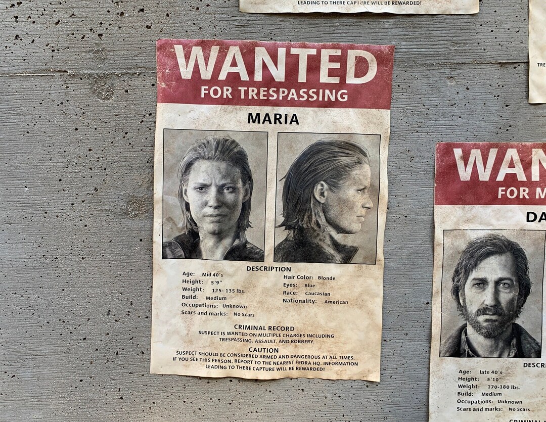 Maria Part I Wanted Poster - Etsy UK