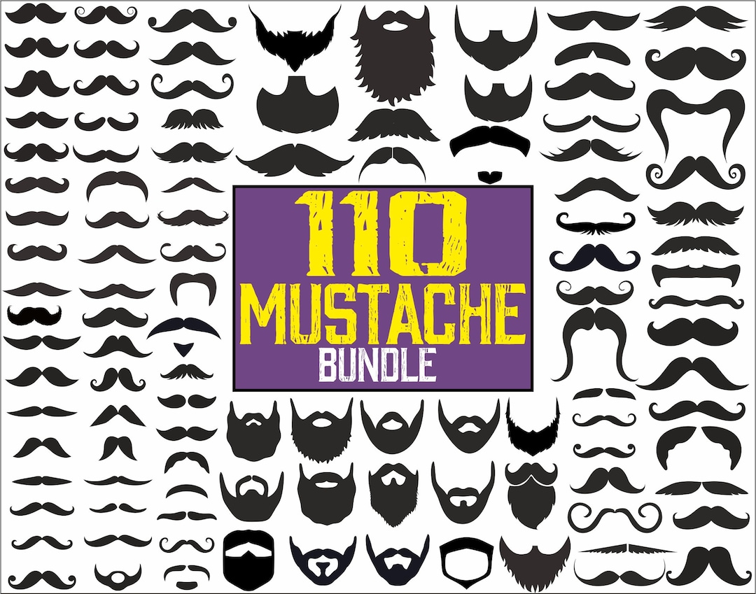 Mustache Svg, Mustache Clipart, Mustache Svg File, Mustache Vector ...
