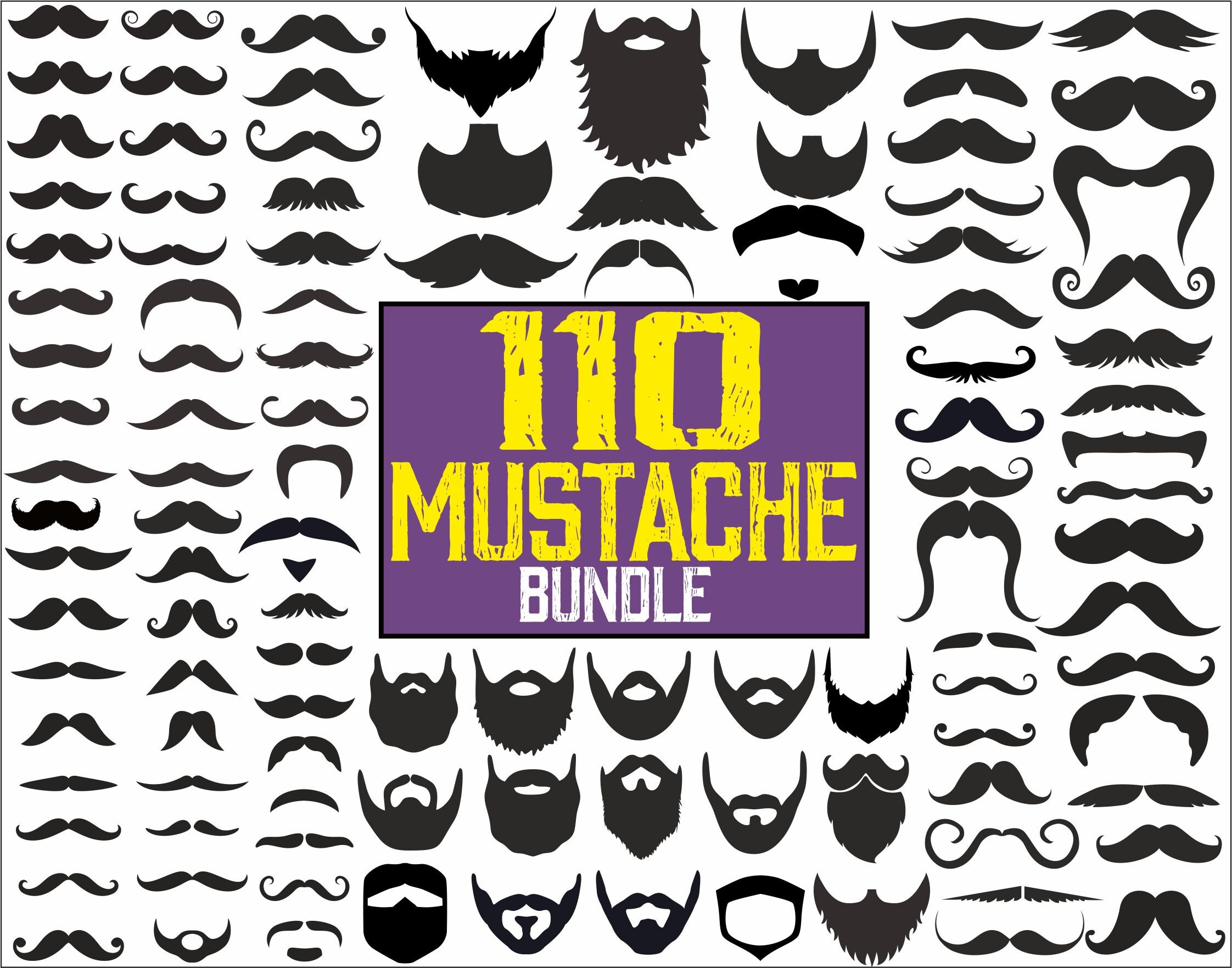 Purple Mustache Wallpaper