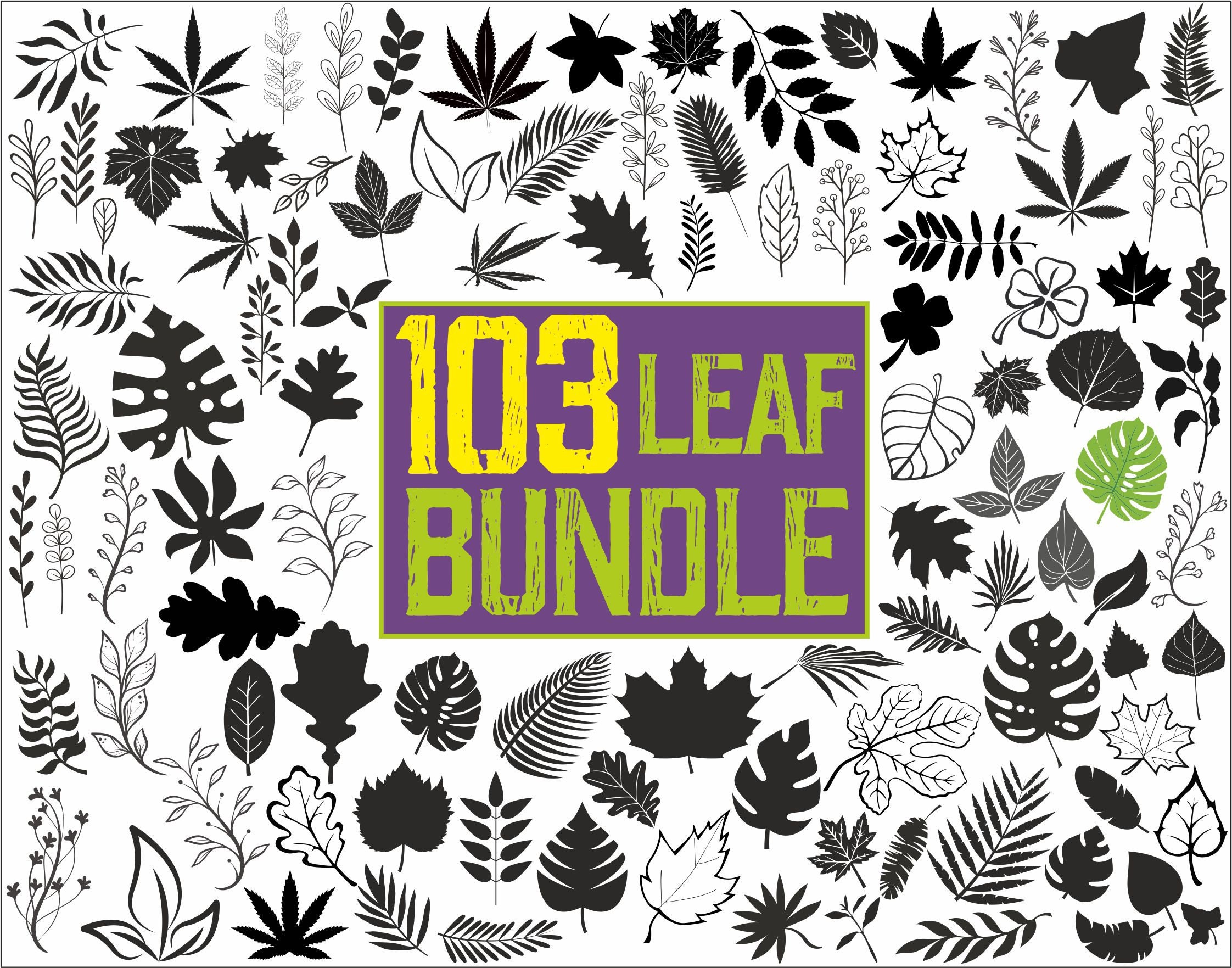 Leaves Svg Leaf Svg Foliage Svg Botanical Svg Plant Svg - Etsy UK