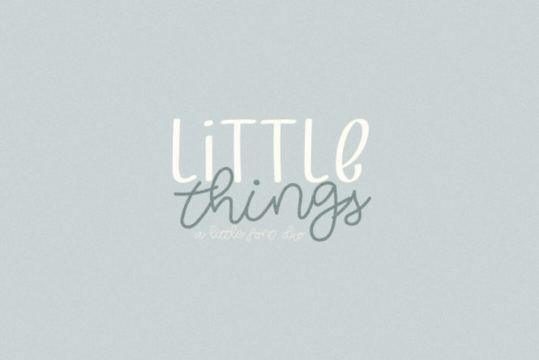 Little Things Duo Font, Cursive Font Bundle, Script Fonts, Canva Font ...