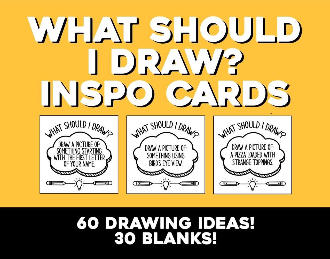What Should I Draw? Inspo Cards - Etsy