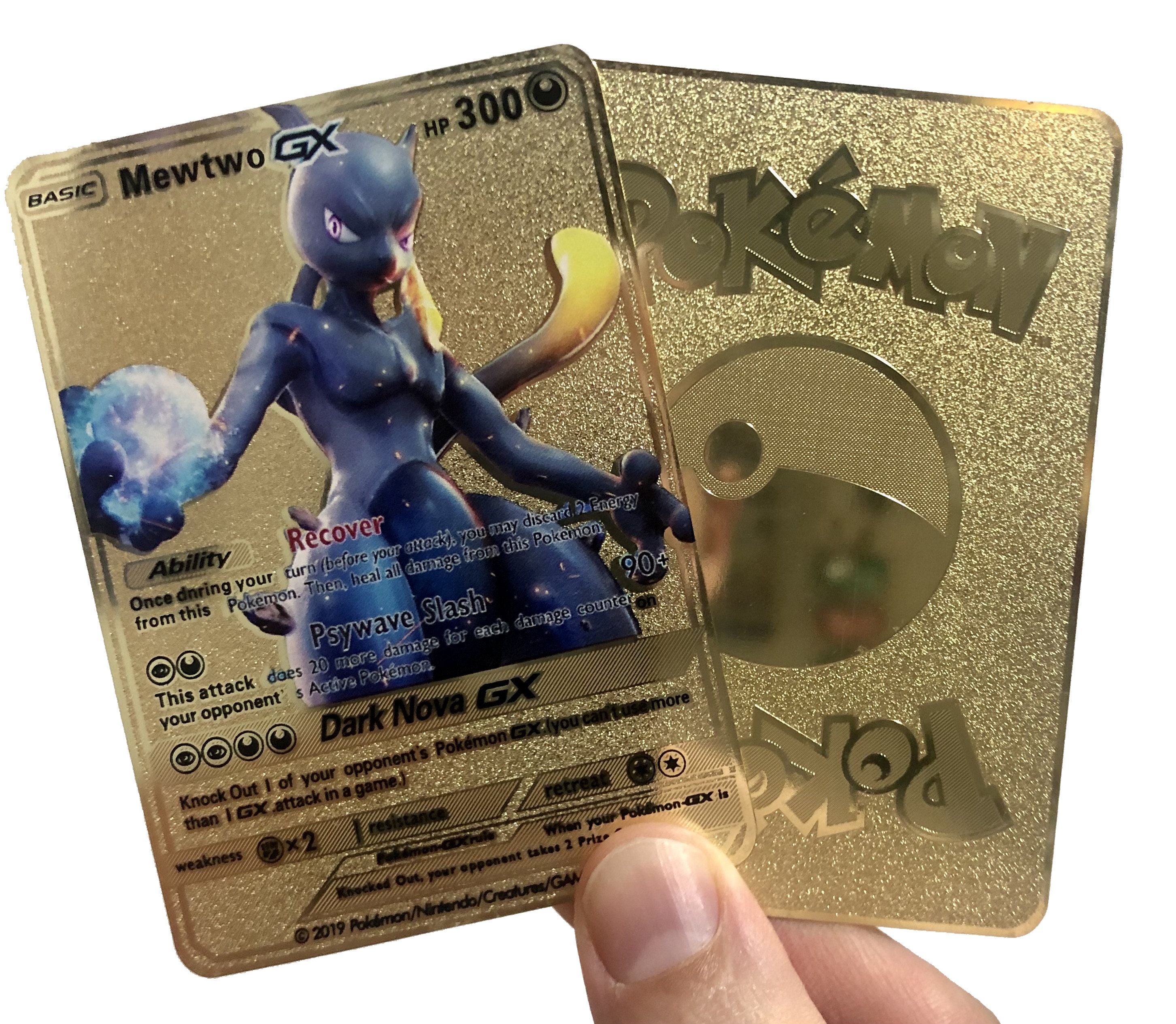 Shadow Mewtwo GX aangepaste metalen Pokemon-kaart - Etsy Nederland