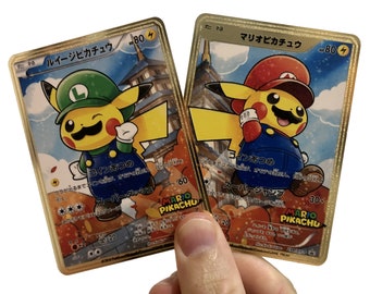 Pikachu Mario Cards - Etsy