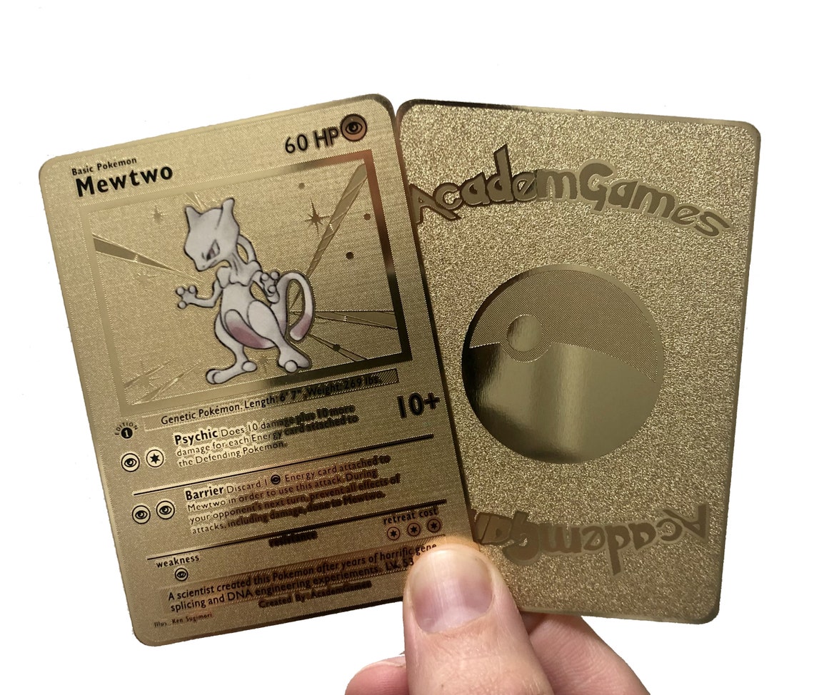 Mewtwo Base Set 1st Edition Custom Metal Pokemon Card - Etsy