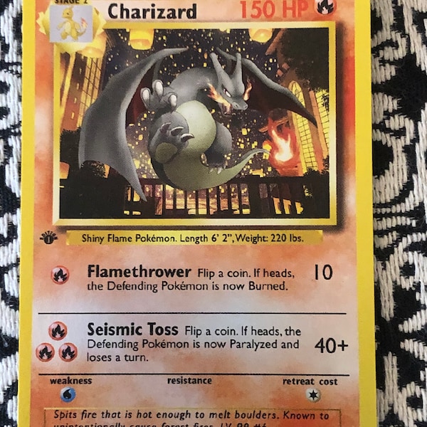 Holographic Charizard Cards - Etsy