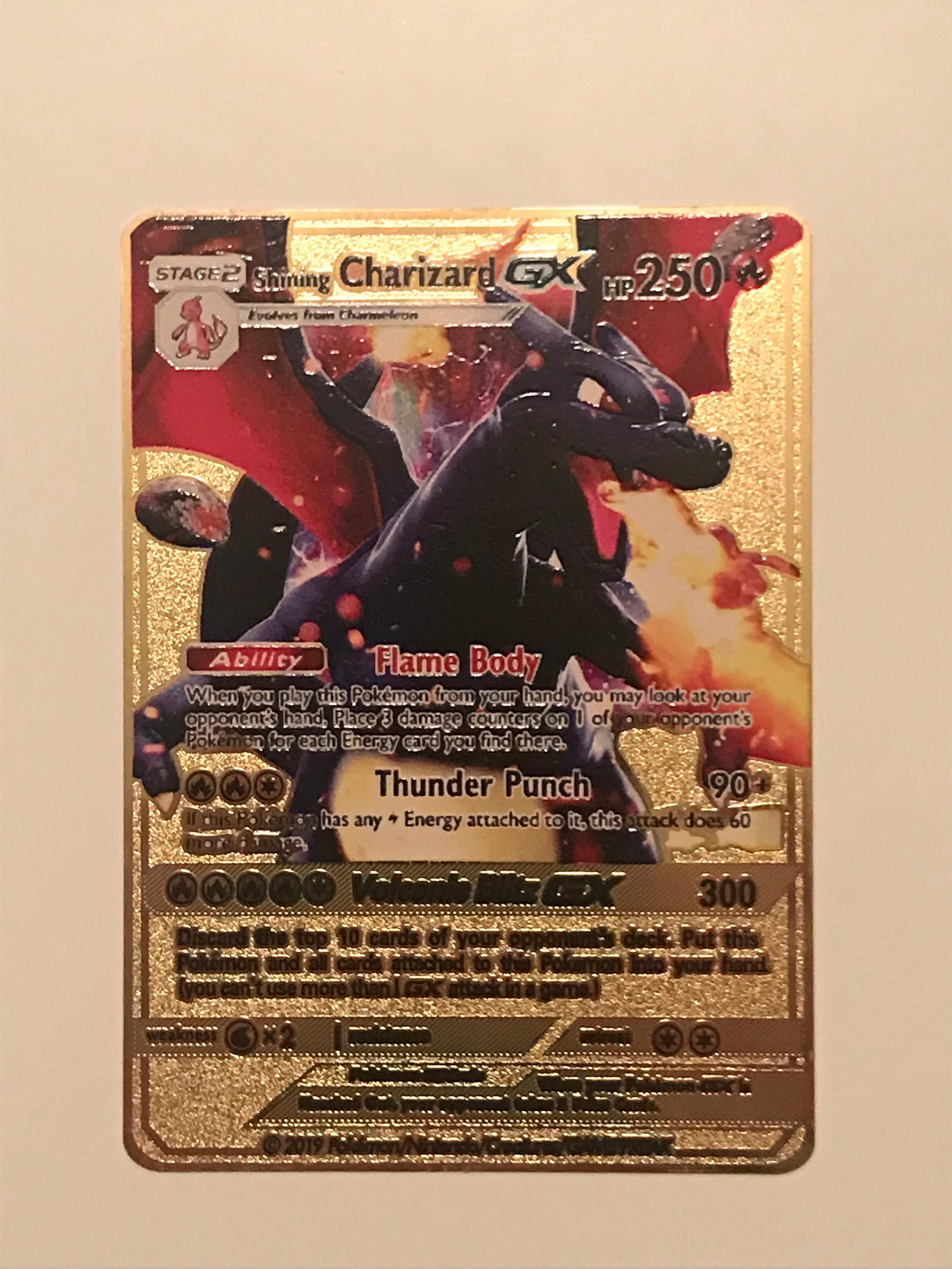 Shining Charizard GX Full Art Custom Metal Pokemon Card | Etsy