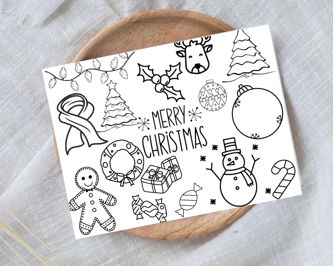 Christmas Coloring Sheet, Printable PDF, Coloring Sheet for Kids ...