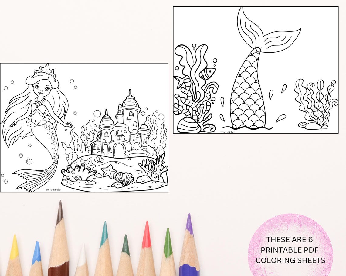 Mermaid Coloring Sheets, Mermaid Coloring Pages, Under the Sea ...