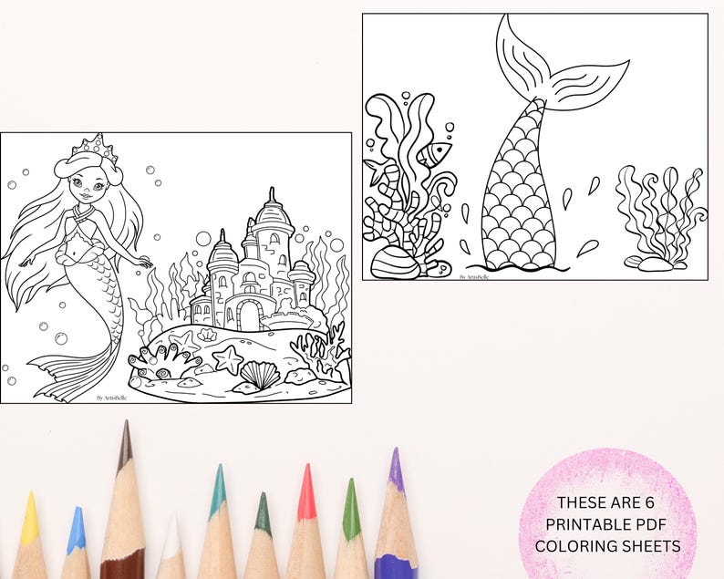 Mermaid Coloring Sheets, Mermaid Coloring Pages, Under the Sea ...