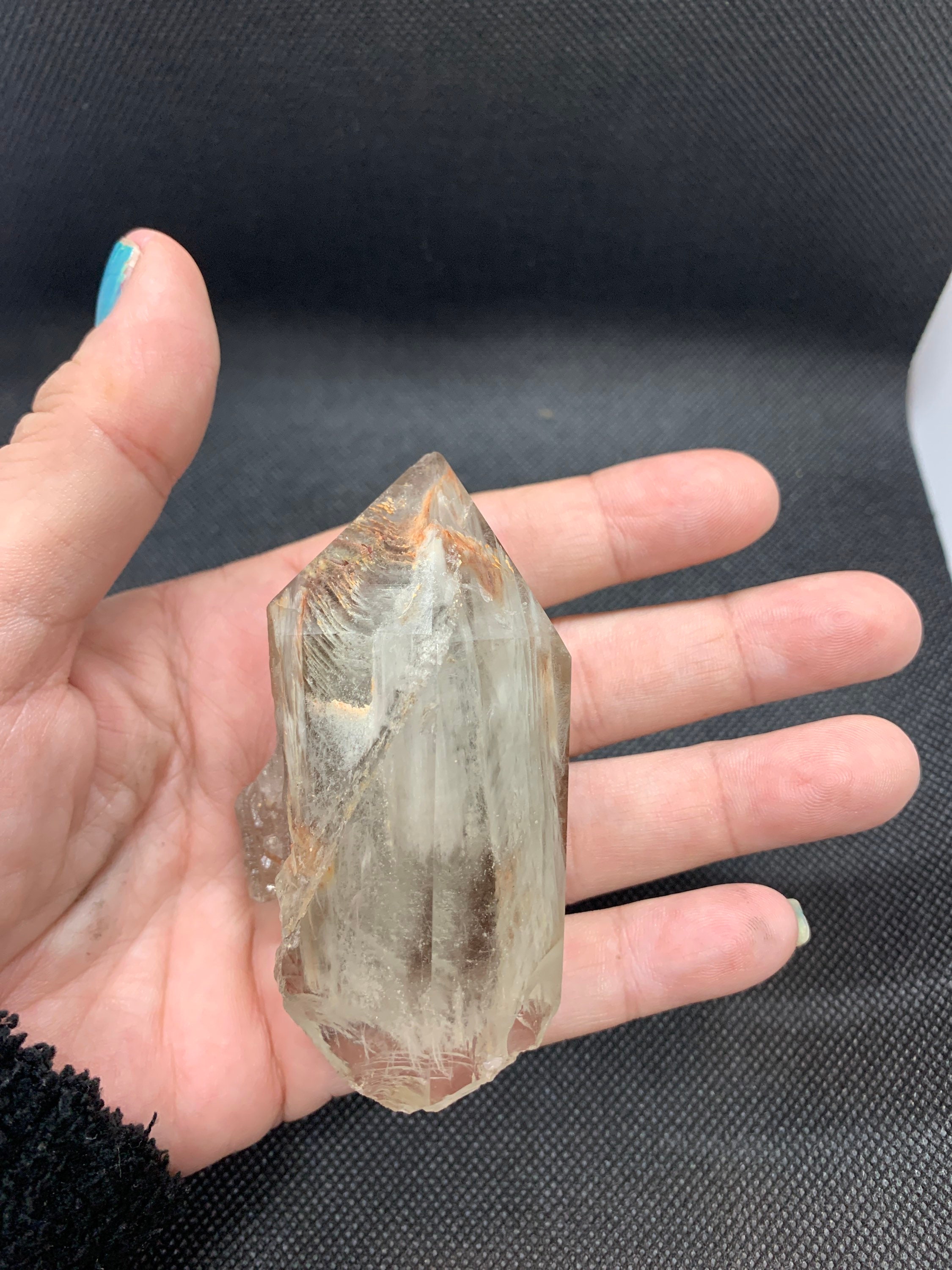 RARE White & Blue Amphibole Quartz Point American Seller Fast | Etsy
