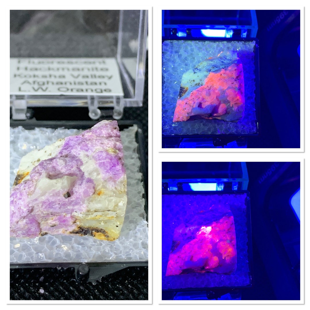 Fluorescent Hackmanite Glow and Tenebrescence Included UV Light Key ...
