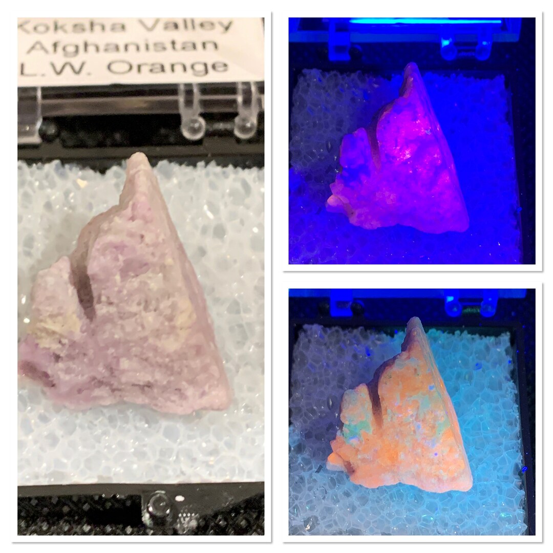 Fluorescent Hackmanite Glow and Tenebrescence Included UV Light Key ...
