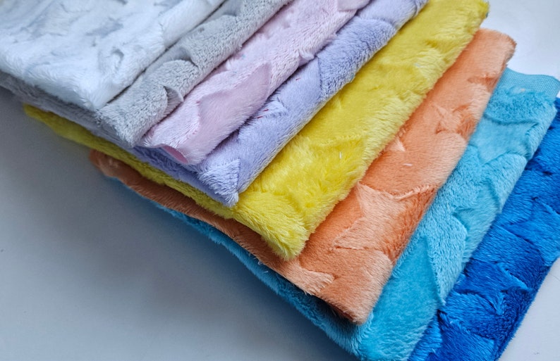 Stars Design Minky Plush Fabric - Soft Stretch Fabric, Custom Size - Etsy