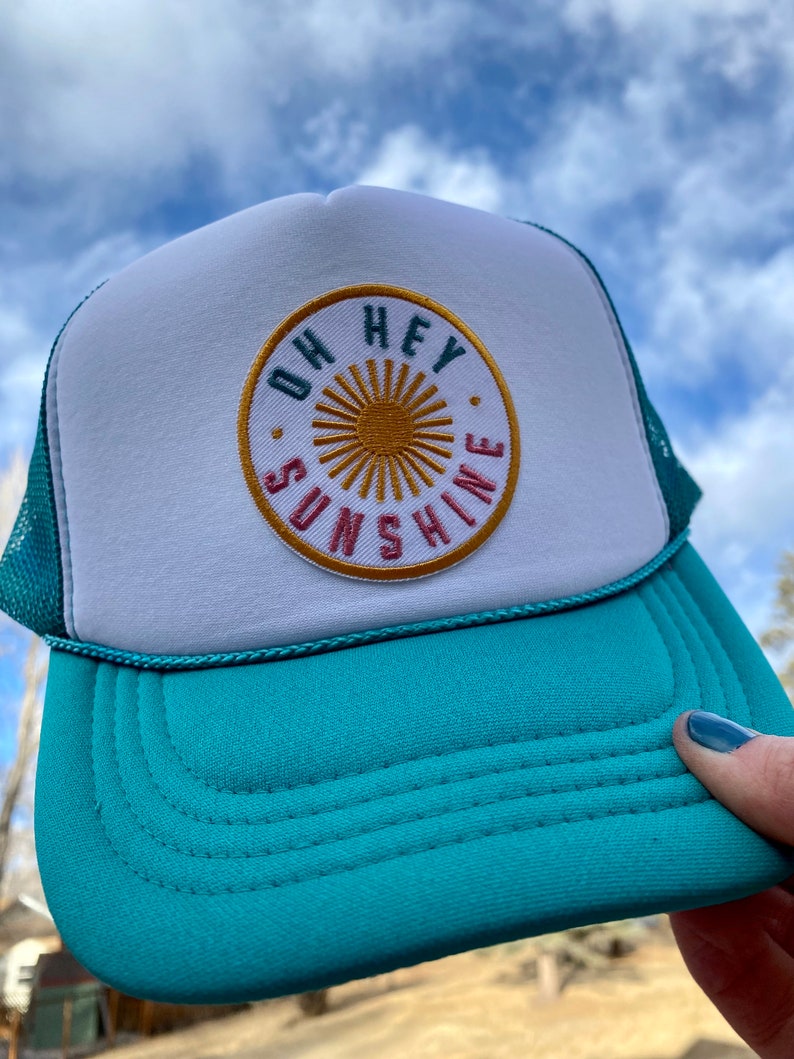 Oh Hey Sunshine Patch Kids Trucker Hat Youth Trucker Hat Embroidered ...