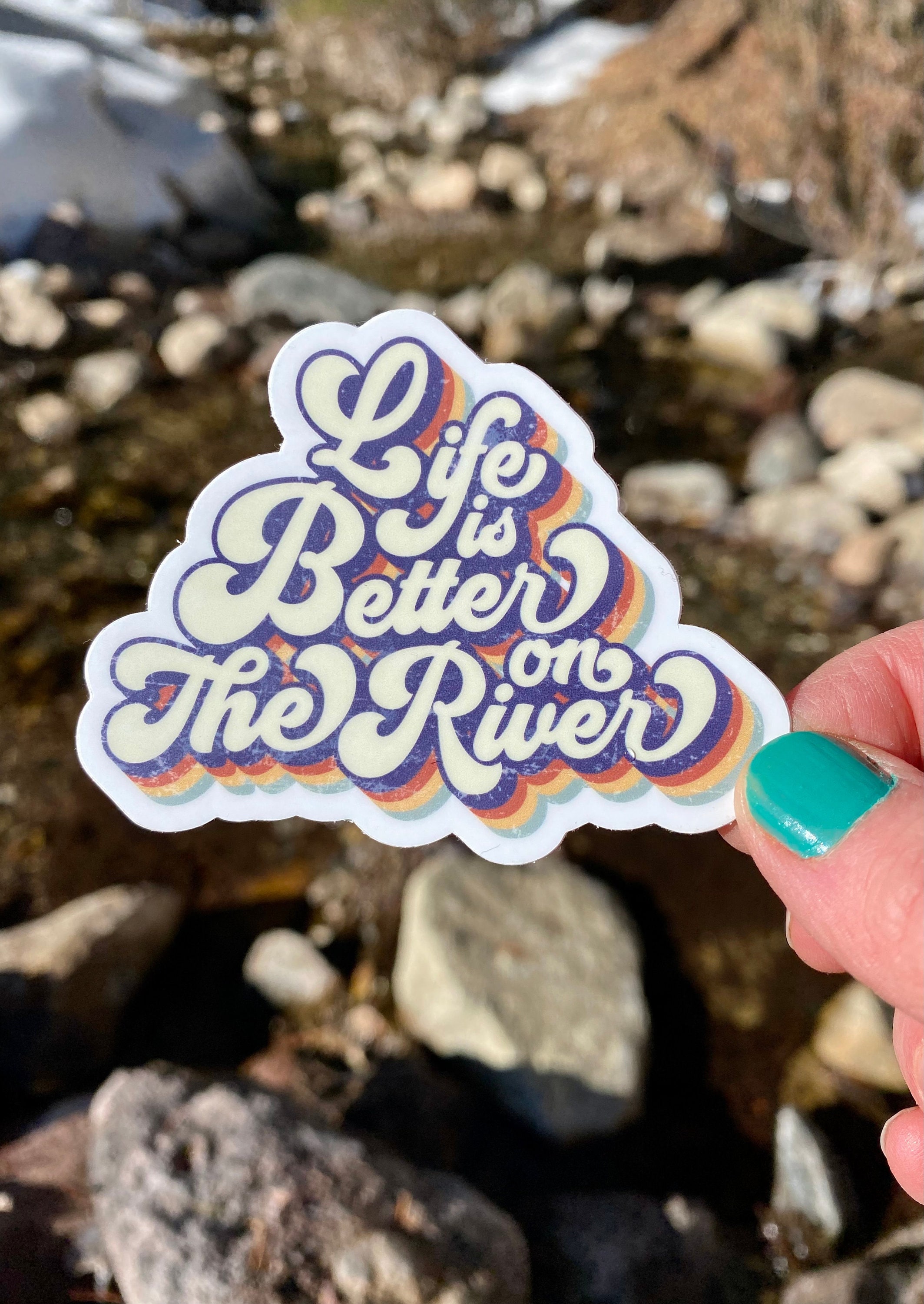 Life is Better on the River Vinyl Sticker River Sticker | Etsy