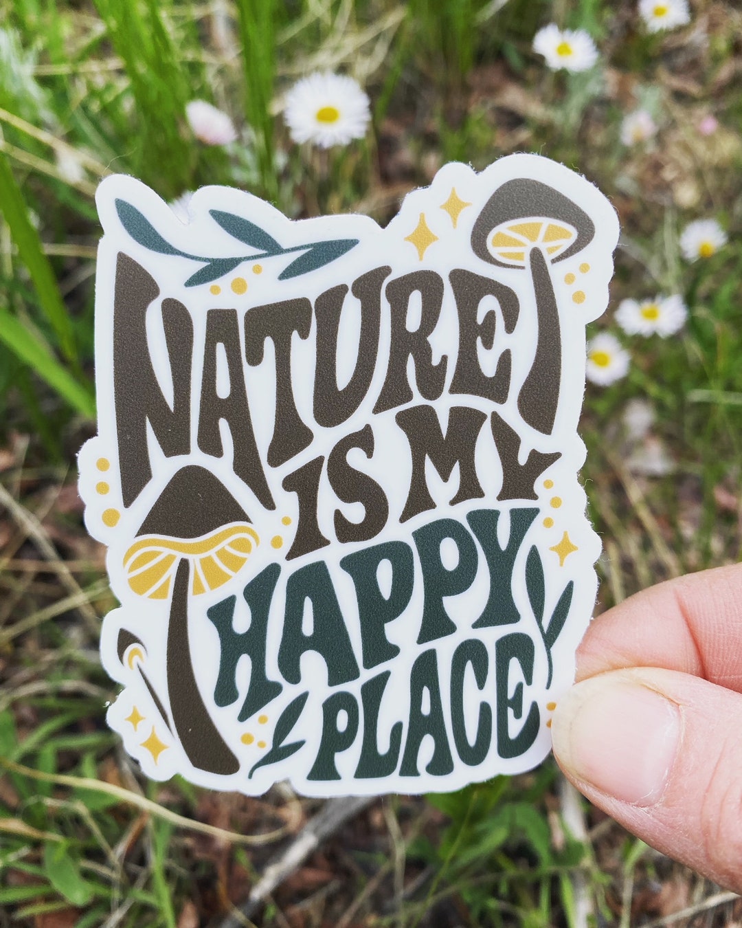 Sticker- Nature is My Happy Place~ Sticker Vinyl Decal - Etsy