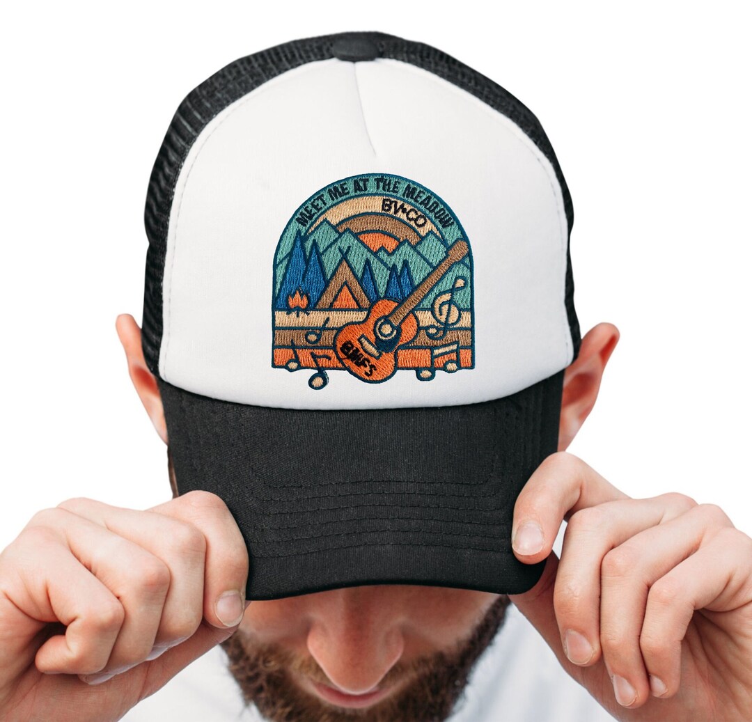 BMFS Renewal Trucker Hat- Mid Profile, Billy Strings Fan Art- Embroidered Patch- Foam Front ...
