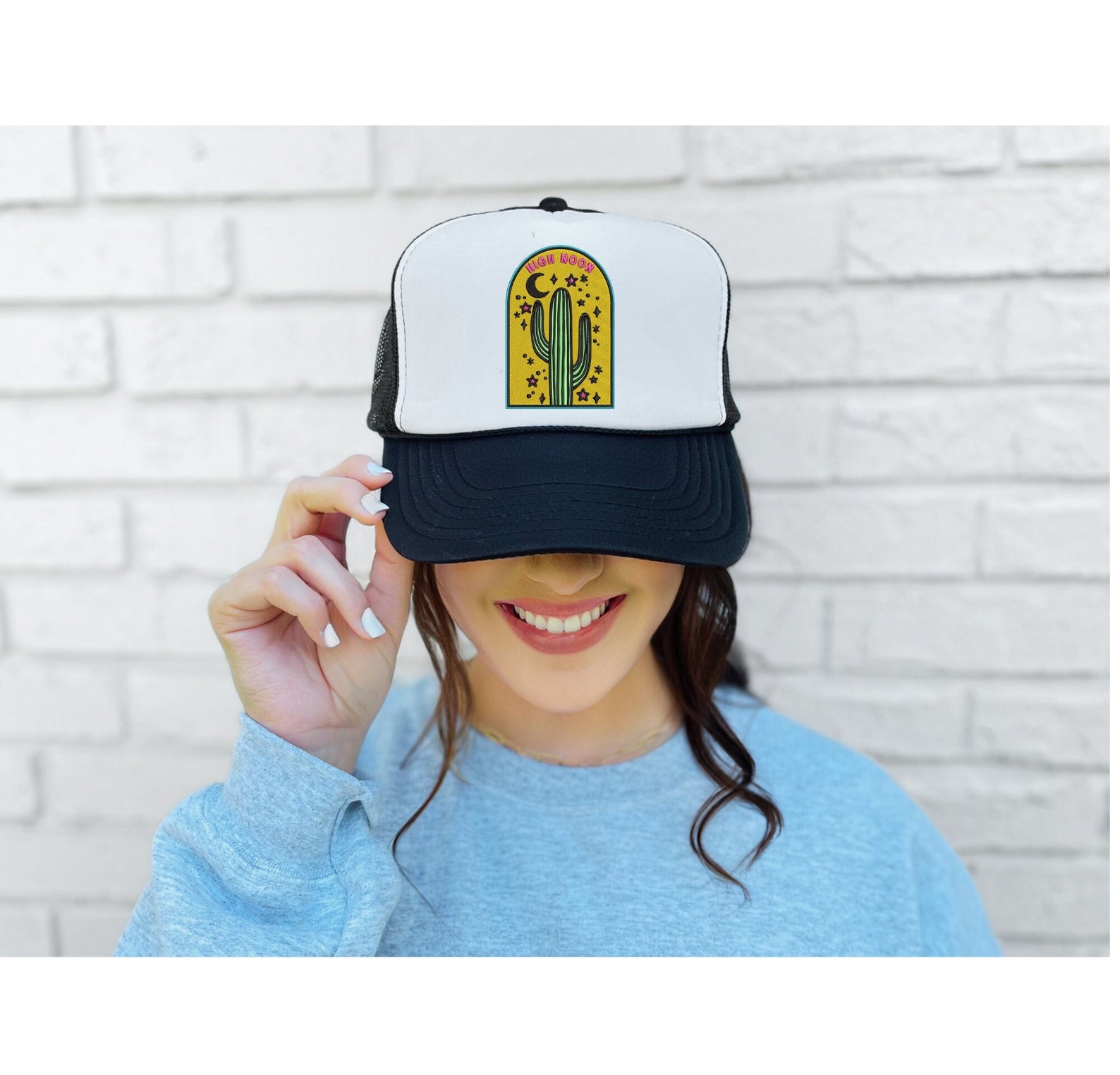 High Noon- Mid Profile, Cactus West Embroidered Patch- Foam Front ...