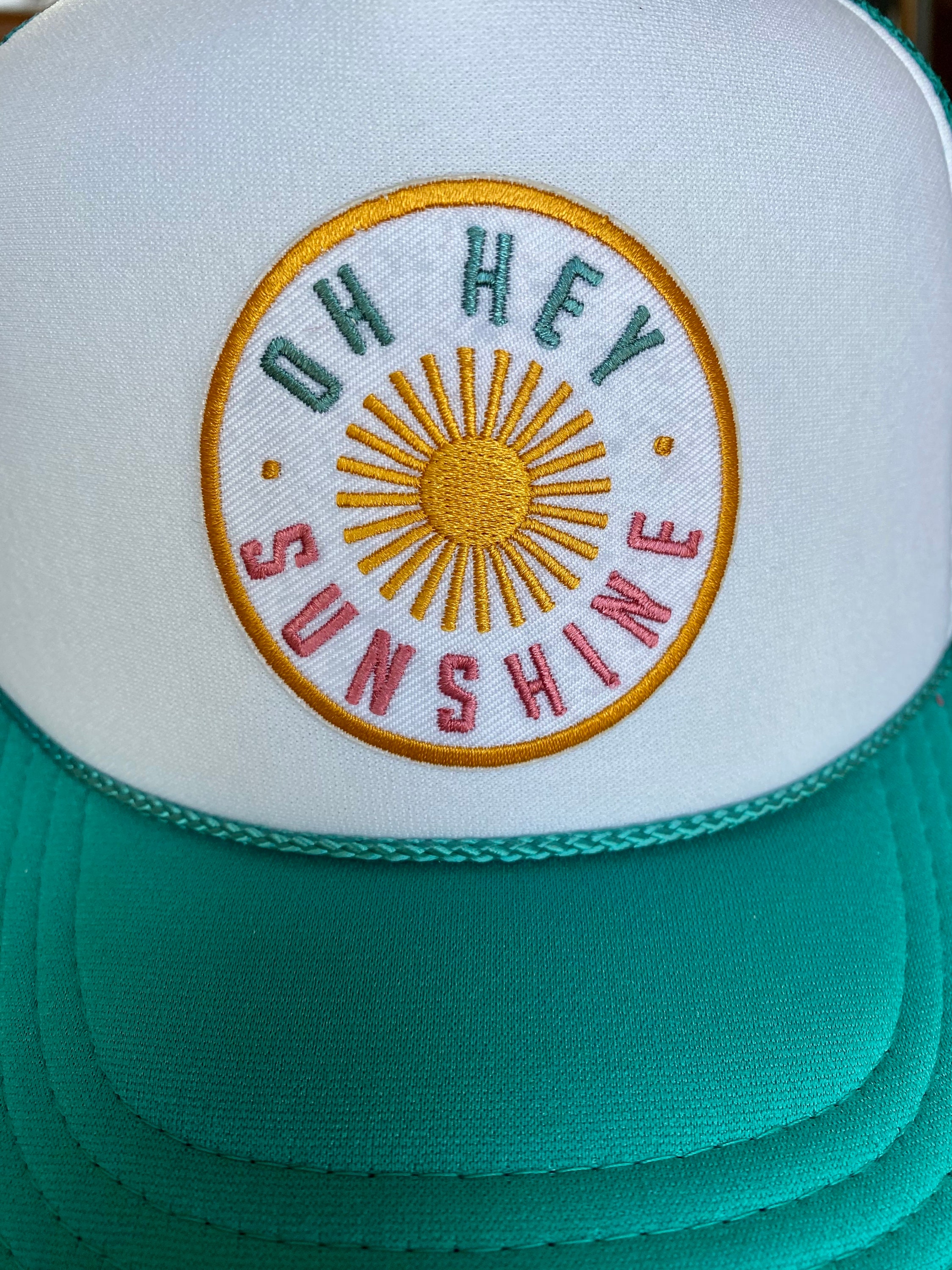 Oh Hey Sunshine Patch Kids Trucker Hat Youth Trucker Hat Embroidered ...