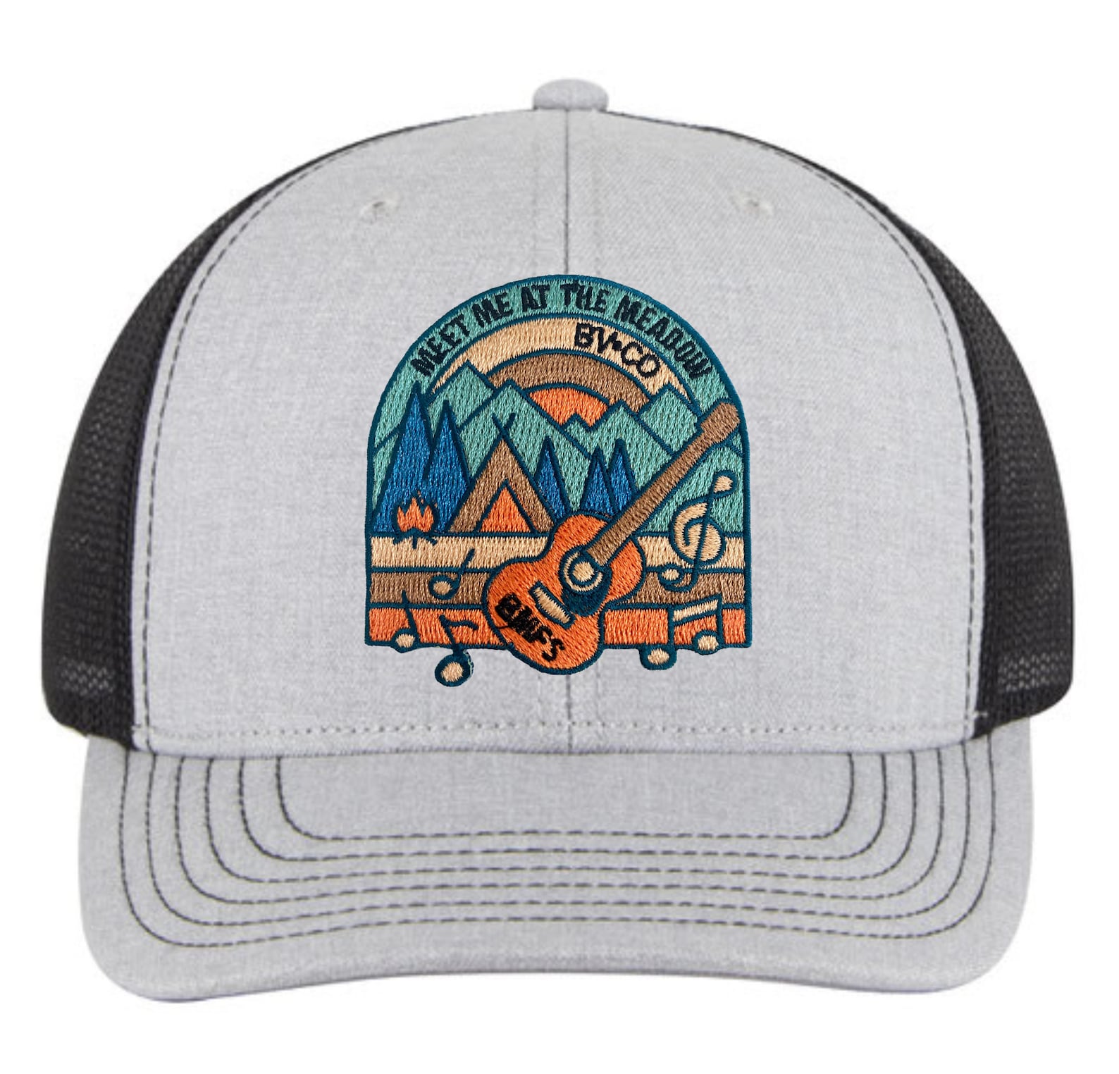 BMFS Trucker Hat- Billy Strings Fan Art Unisex Grey or Taupe Baseball ...