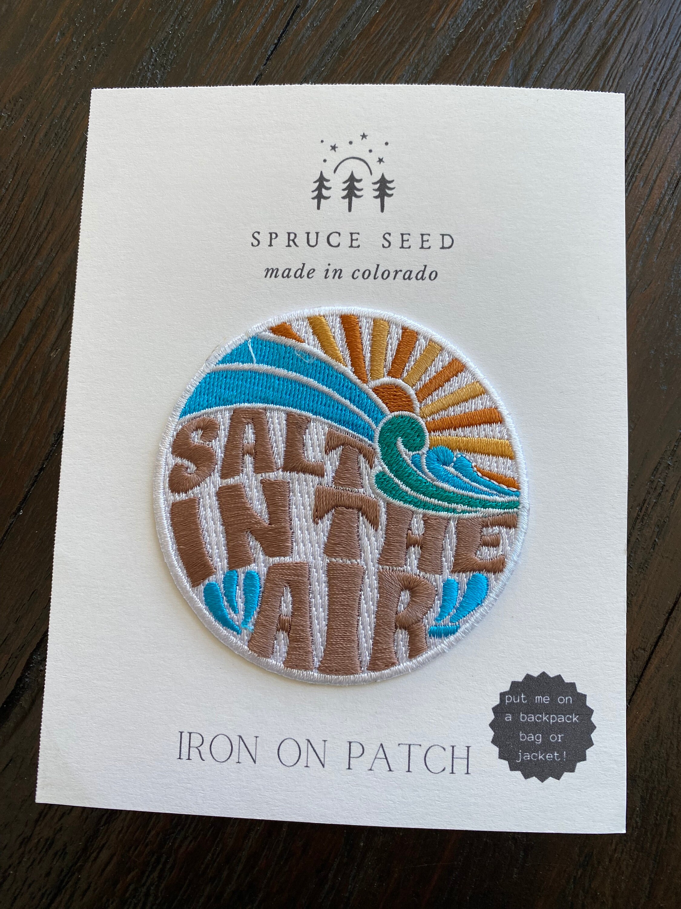 Salt in the Air Ocean Patch Embroidered Patch Iron on - Etsy