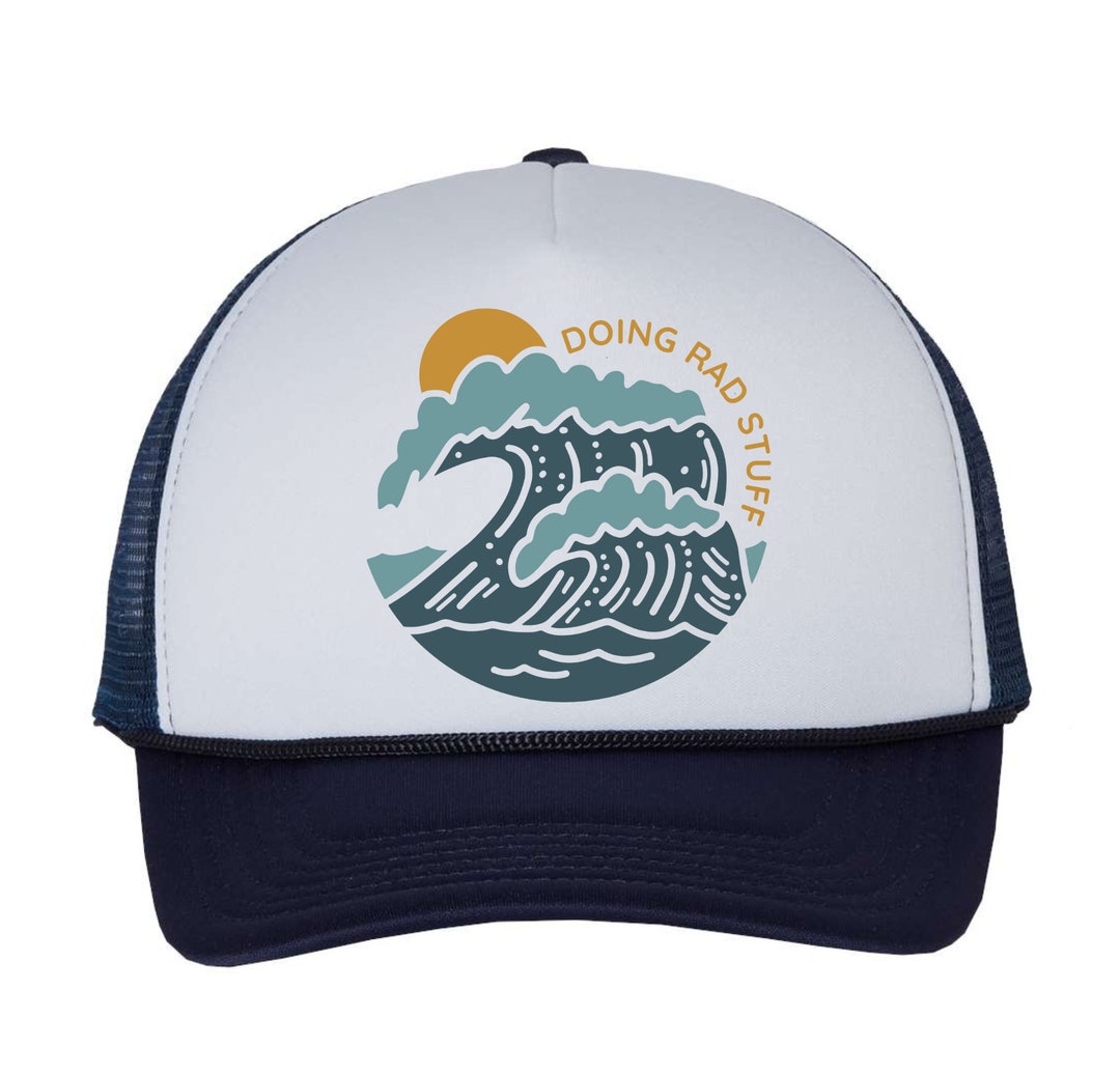 Rad Stuff Surf Wave Kids Trucker Hat – Coastal Youth Hat - Etsy