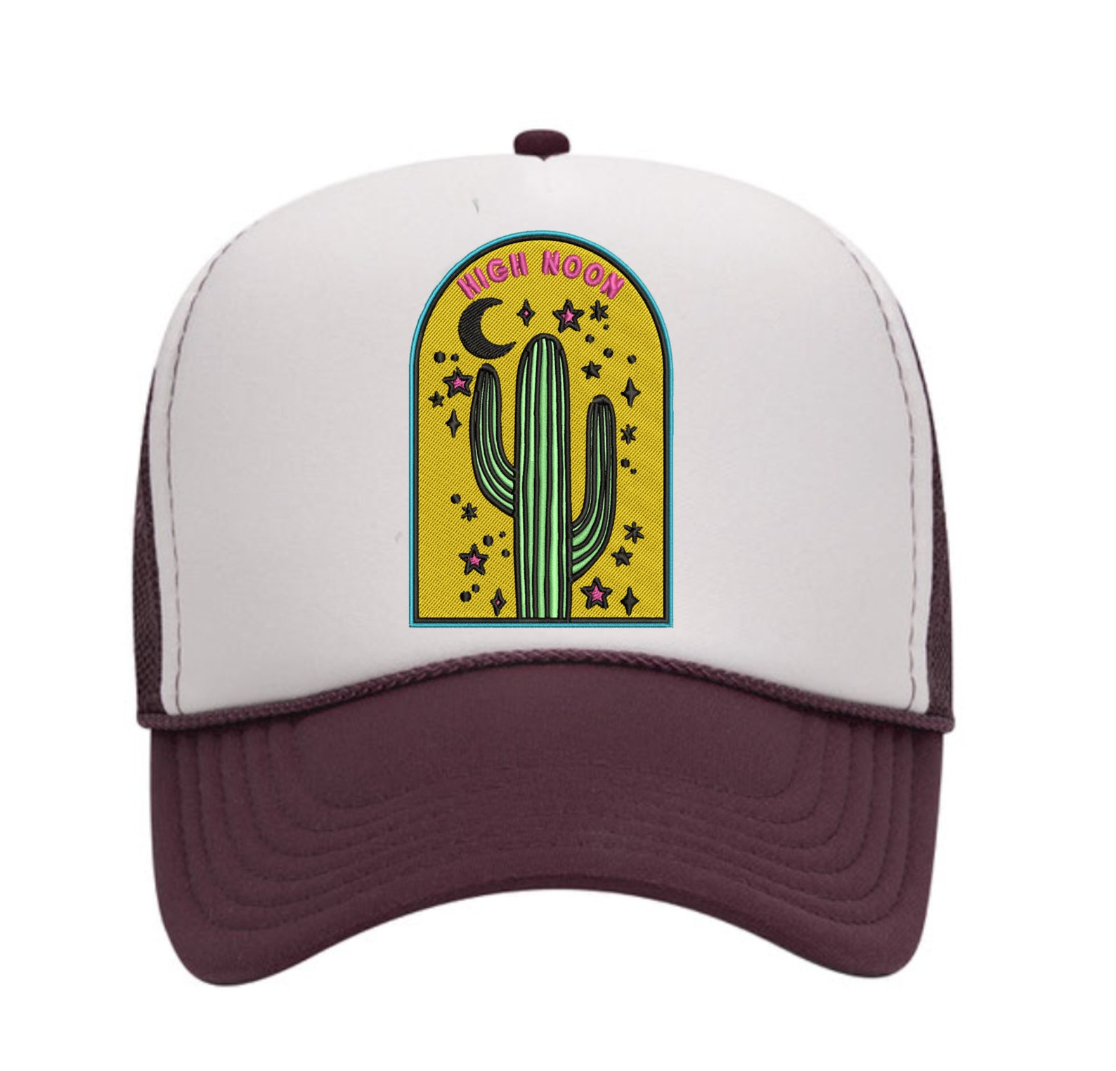 High Noon- Mid Profile, Cactus West Embroidered Patch- Foam Front ...