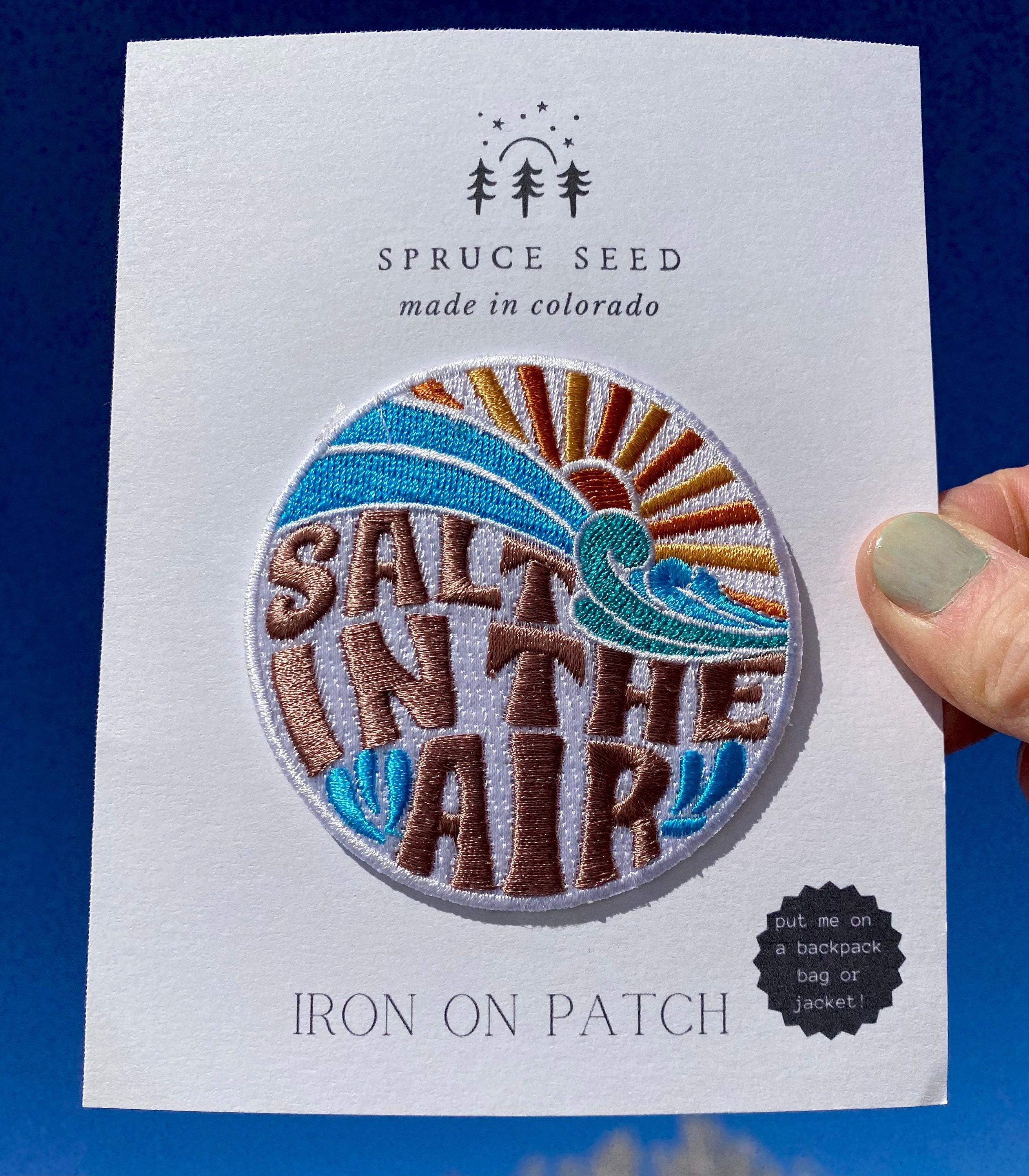 Salt in the Air Ocean Patch Embroidered Patch Iron on - Etsy