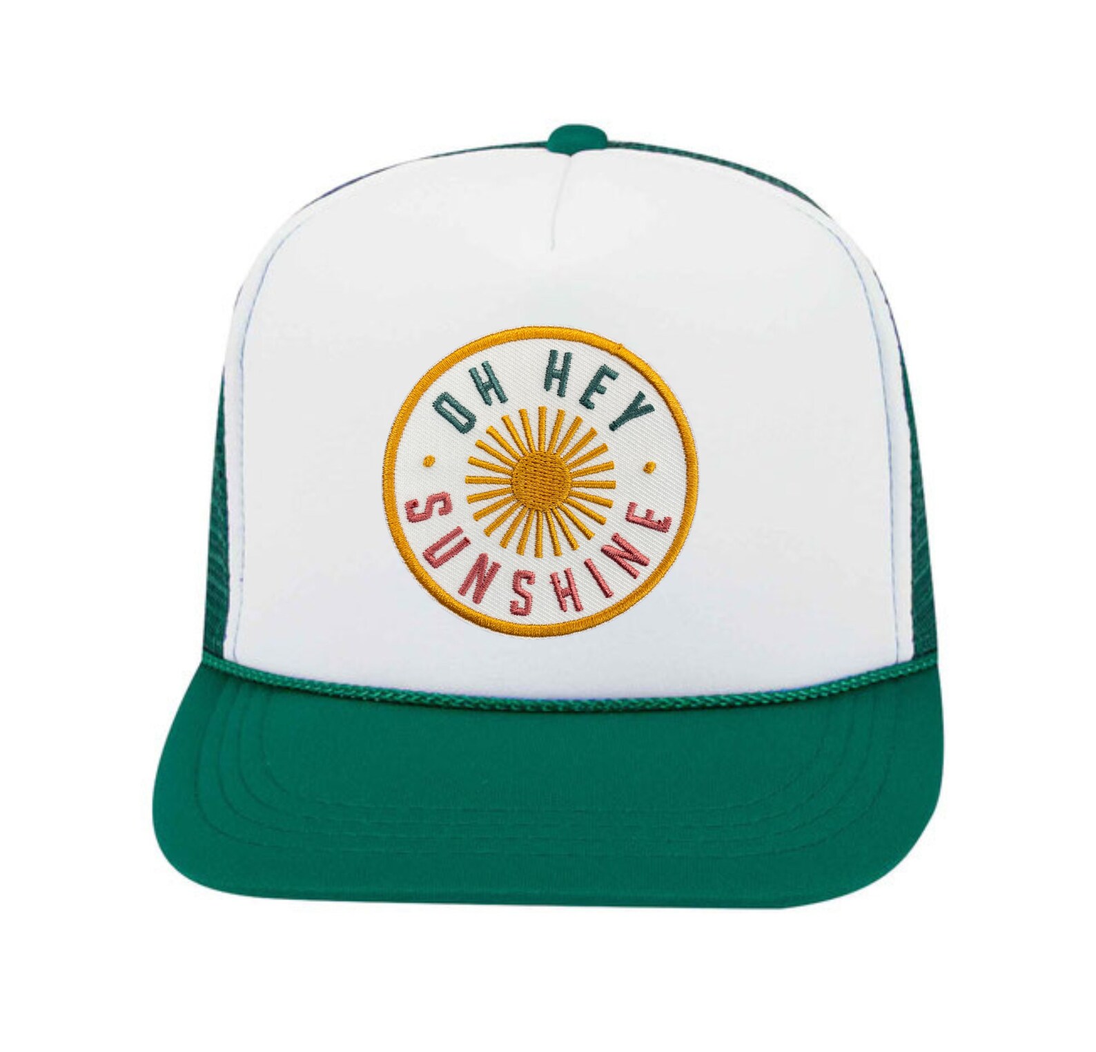 Oh Hey Sunshine Patch Kids Trucker Hat- Youth Trucker Hat Embroidered ...