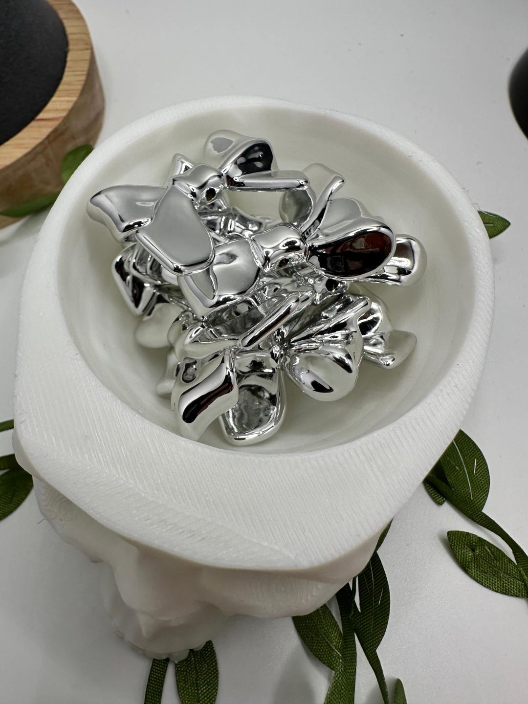 Metallic Bow Beads: Acrylic Beading Supplies (2pc, 21.3mm) - Etsy