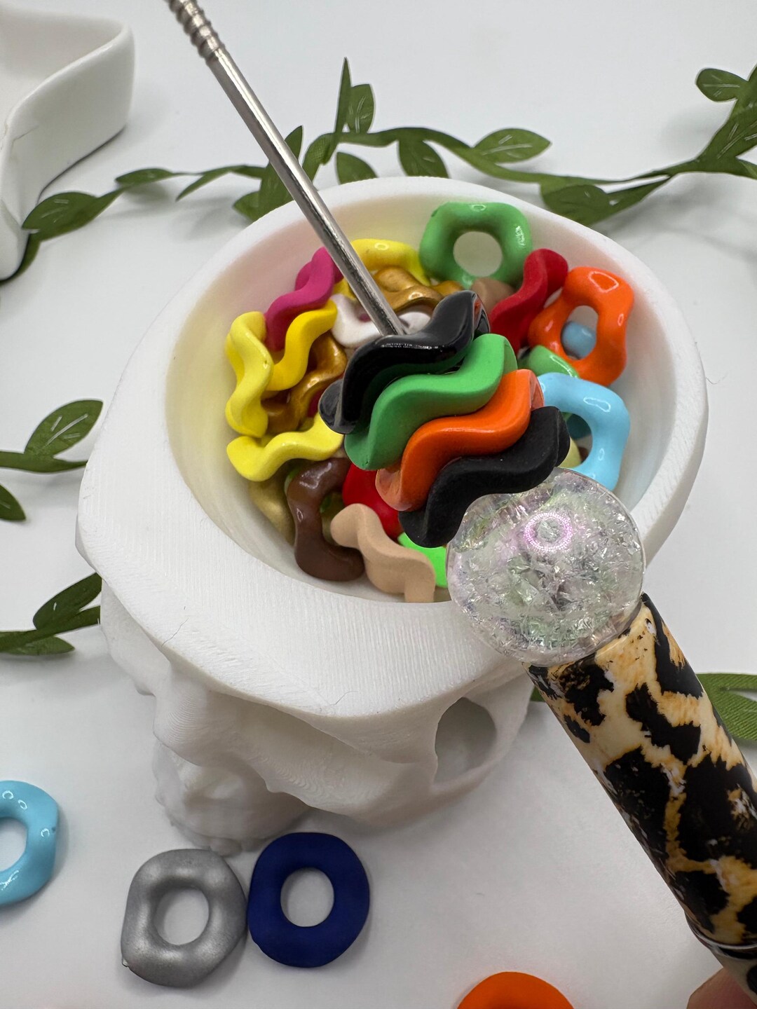 Acrylic Mix Wavy Spacer, 16mm Beads for Pens, Beading Supplies, Beading ...