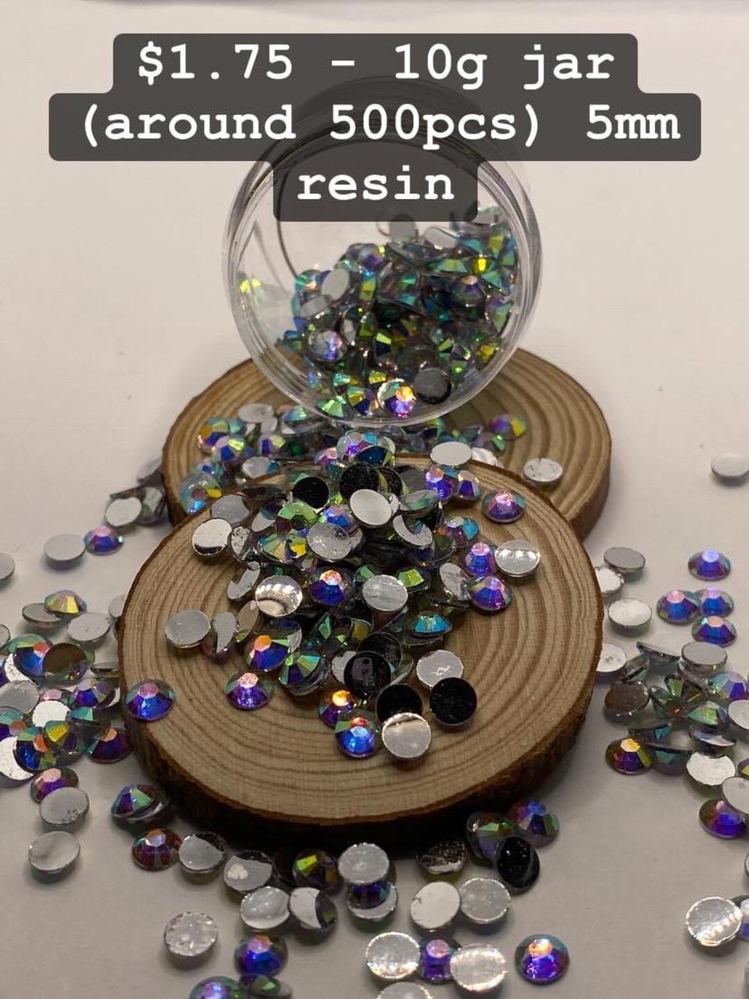 Sea Witch AB Jelly Rhinestones: 5mm Flat Back Resin (10g) - Etsy