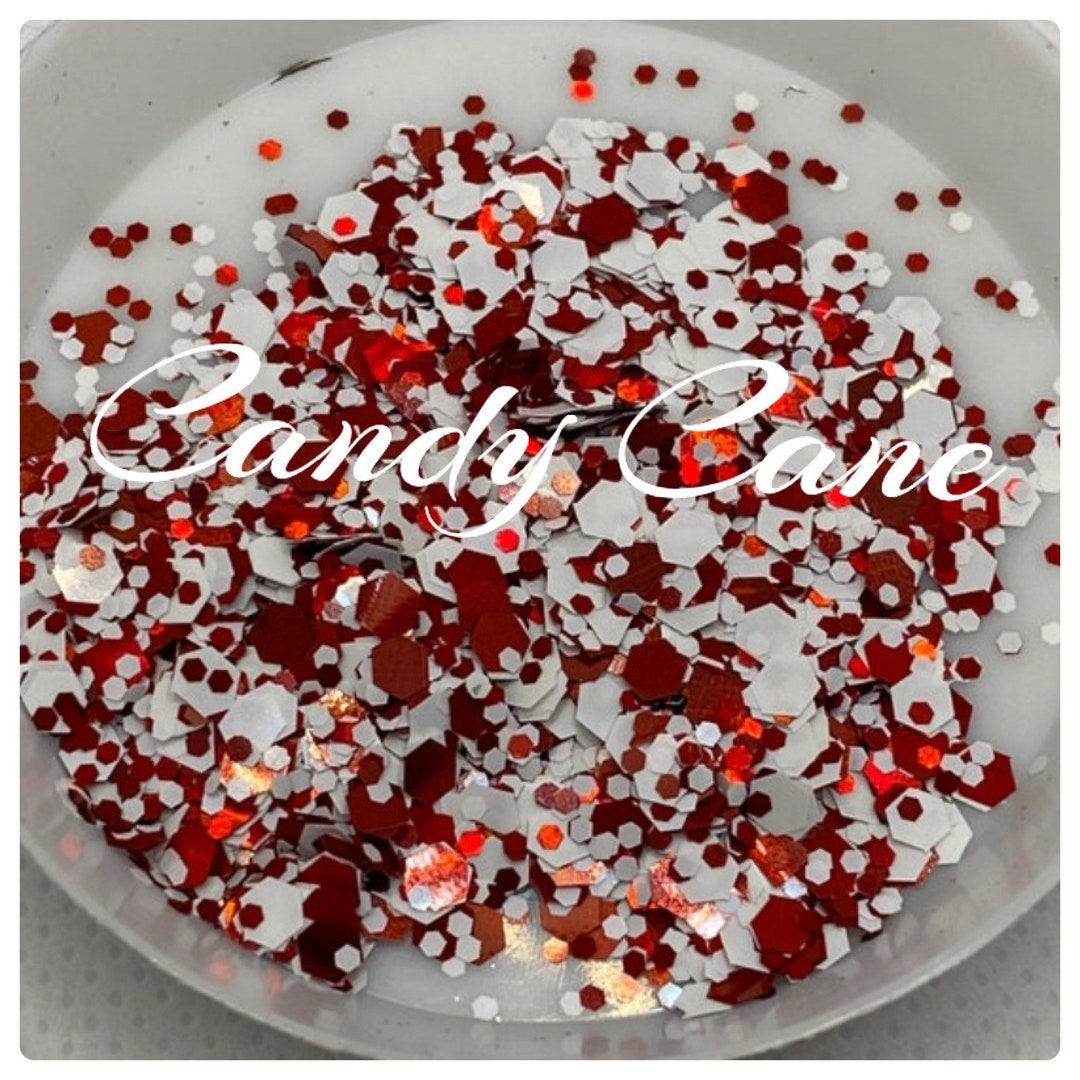 Candy Cane Chunky Glitter Mix: Metallic Resin Crafting Supplies - Etsy