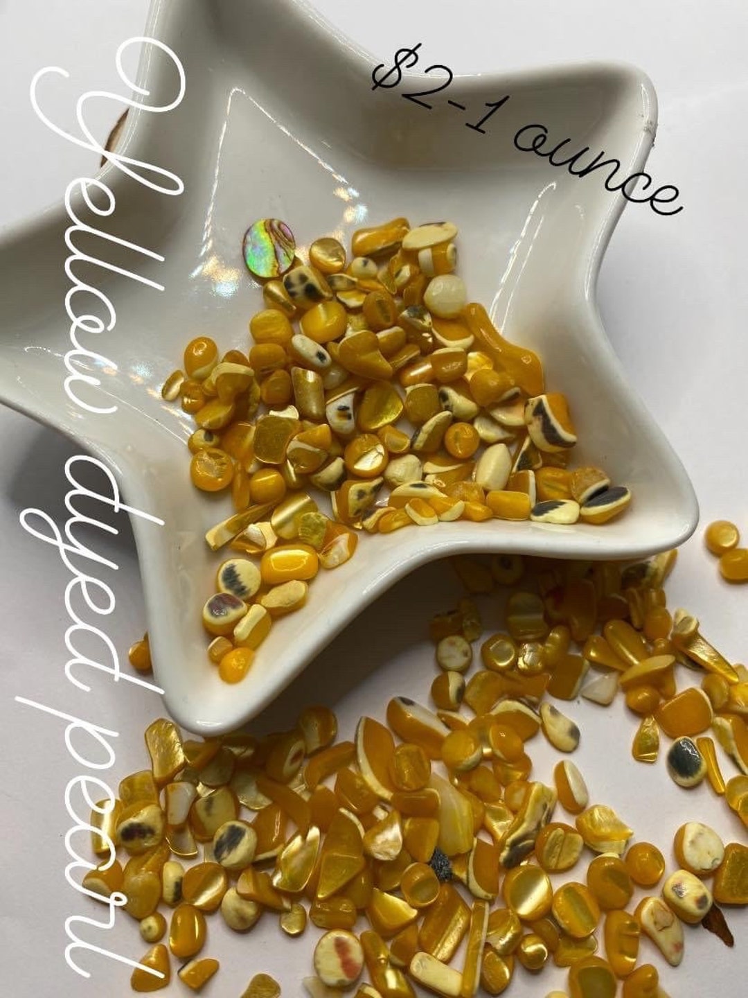 Yellow Shell Chip Mix: Glossed Crafting Fillers (1oz) - Etsy