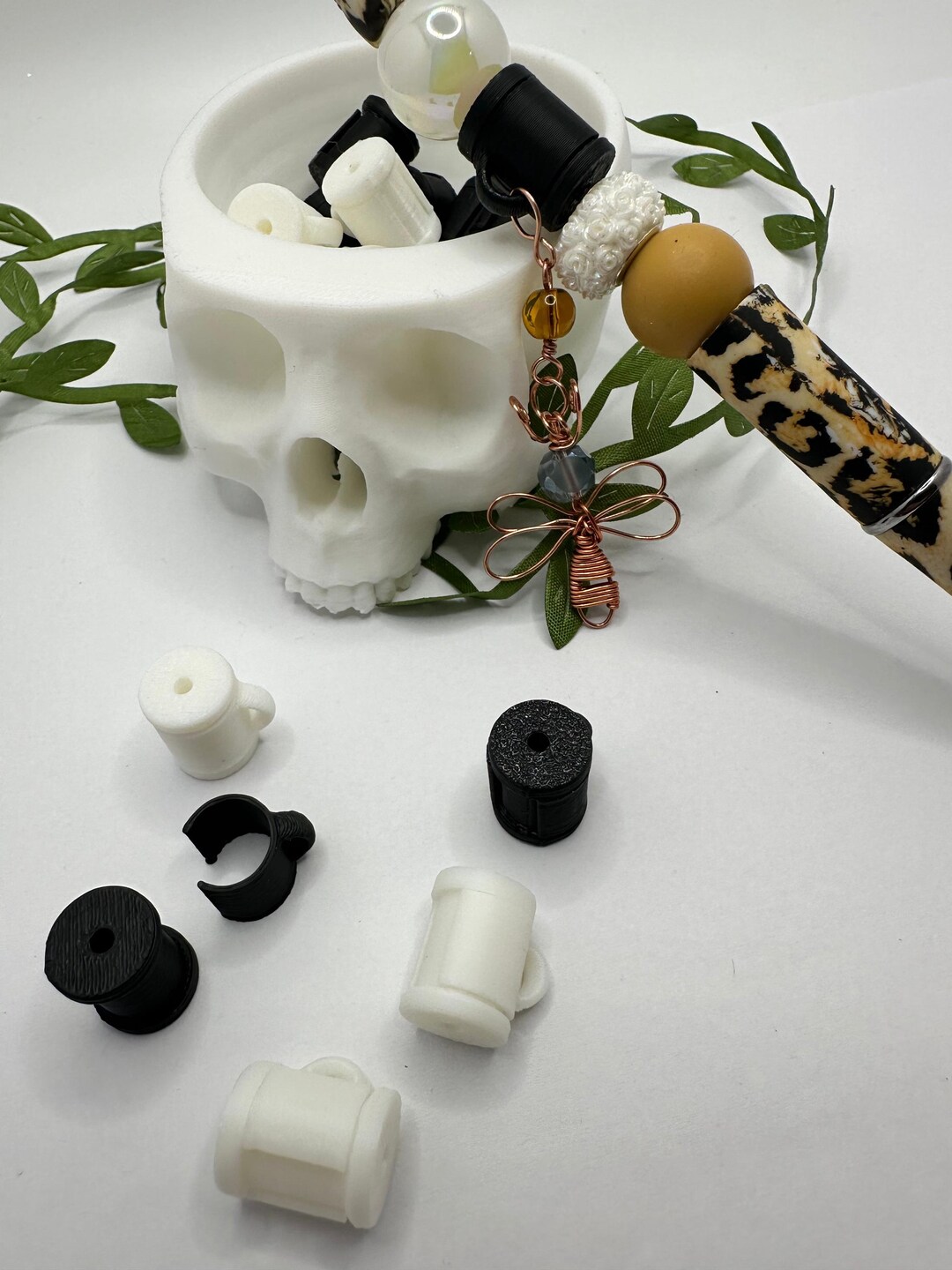 3D Printed Charm Spinner Bead Findings: Interchangeable DIY Charms (5pc ...